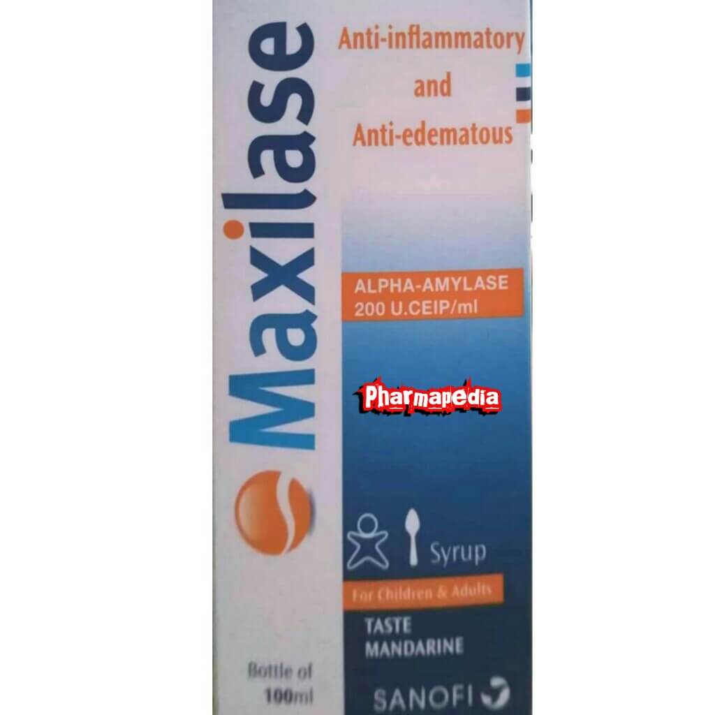 ماكسيلاز شراب Maxilase | الفا اميليز alpha amylase | مضاد للتورم و ...
