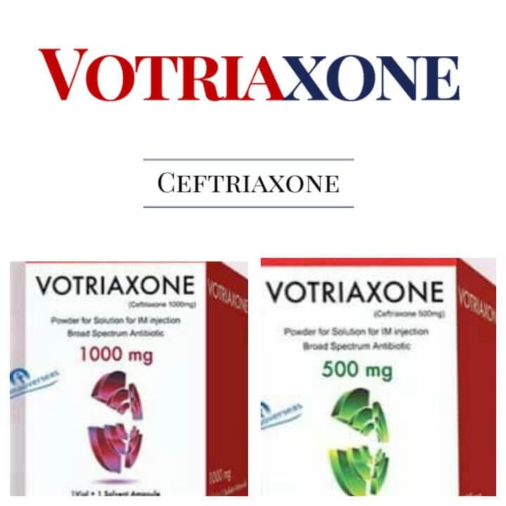 فوترياكسون 500 مجم و 1 جم Votriaxone | سفترياكسون ceftriaxone | مضاد حيوي